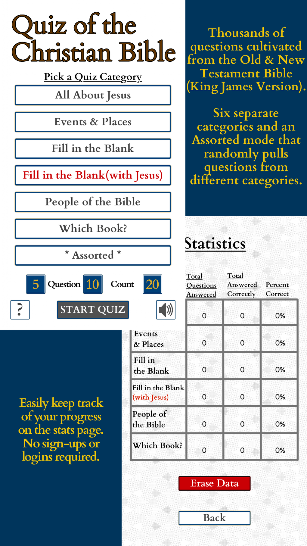 Quiz of the Christian Bible for iPhone - Download