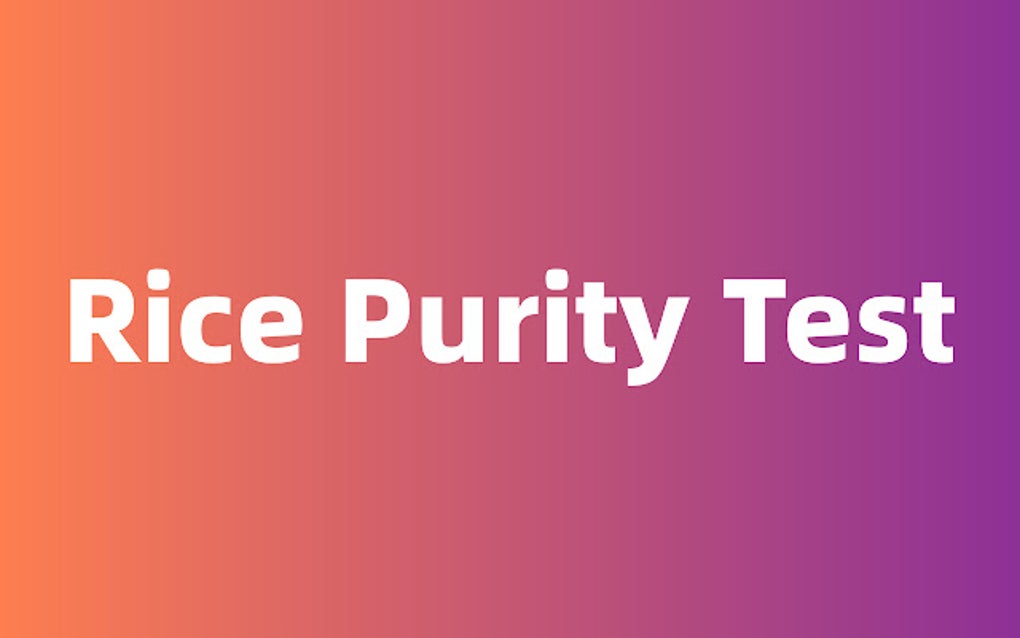 Rice Purity Test para Google Chrome - Extensión Descargar