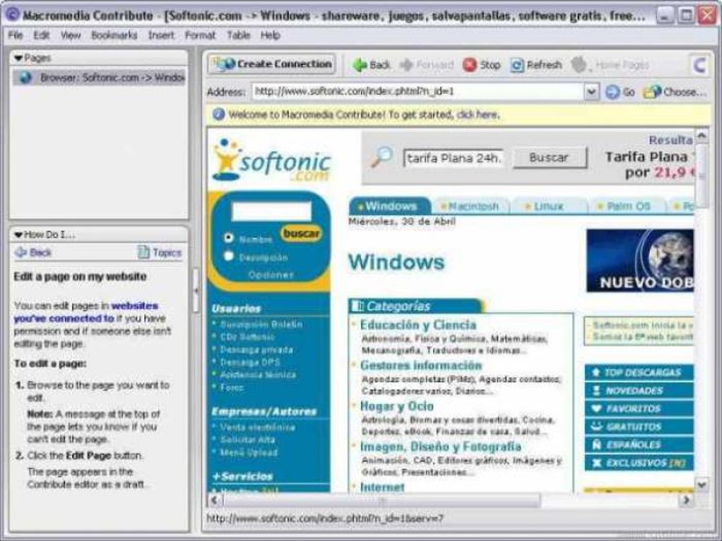 Macromedia Contribute (Mac) - Descargar