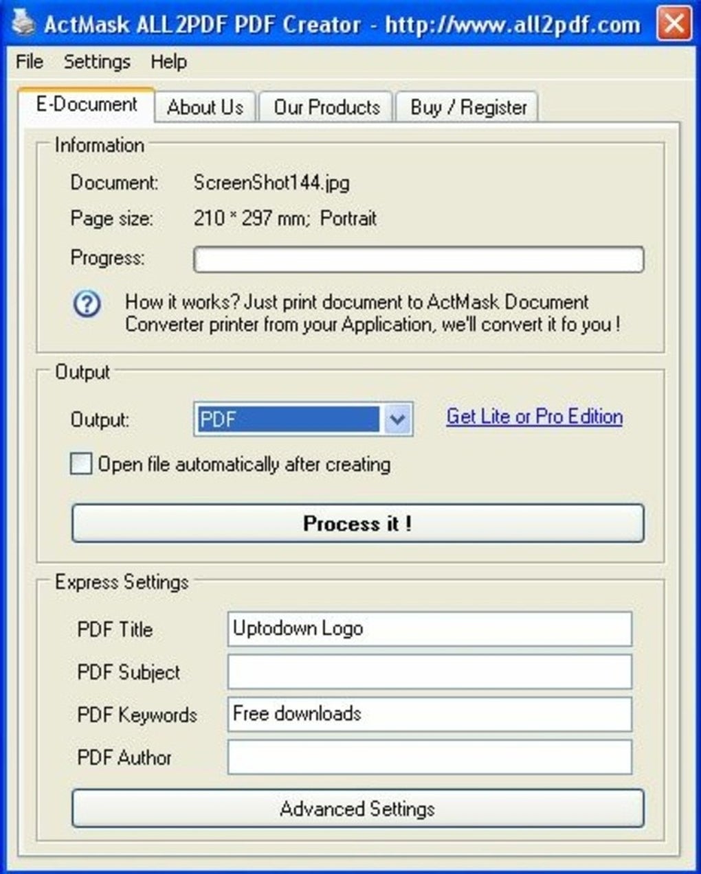 All2PDF PDF creator - Download