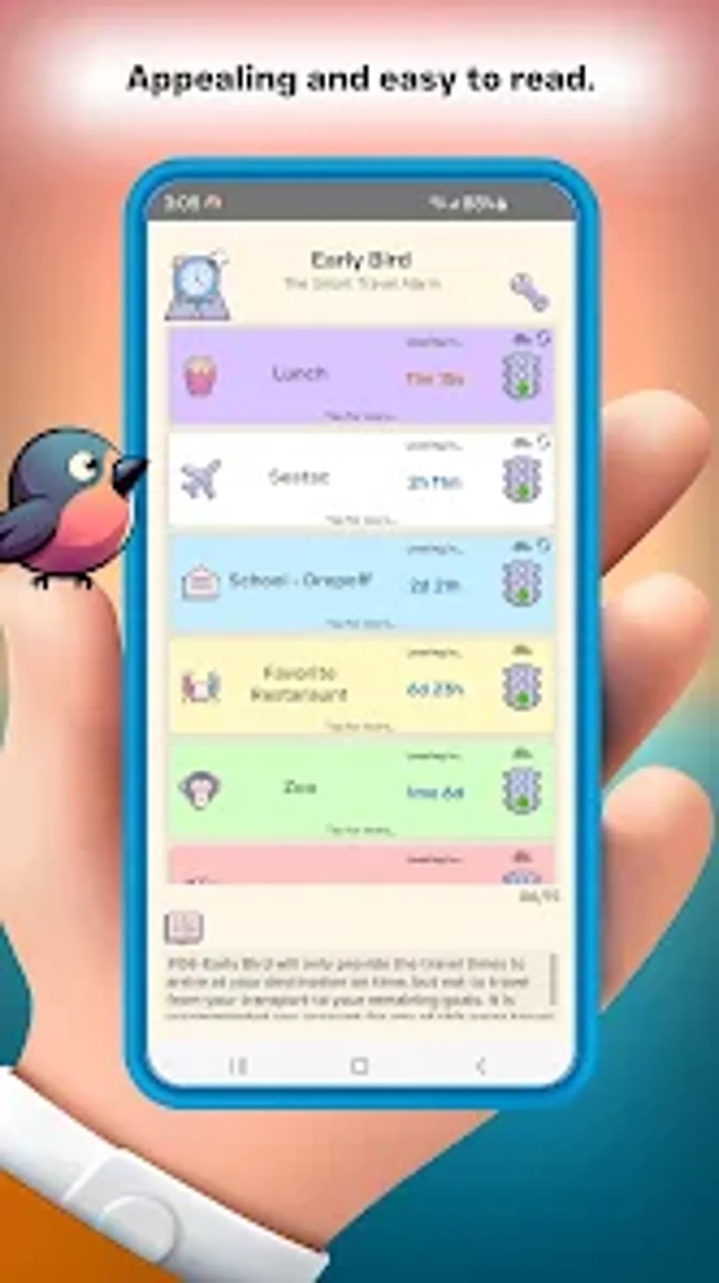 Early Bird: Smart Travel Alarm for Android - Download
