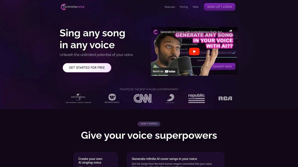 Controlla Voice para Generador y editor de música con IA: evaluación, características y casos de uso