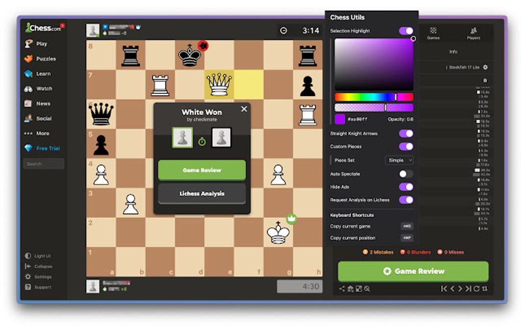 Chess Utils para Google Chrome - Extensión Descargar