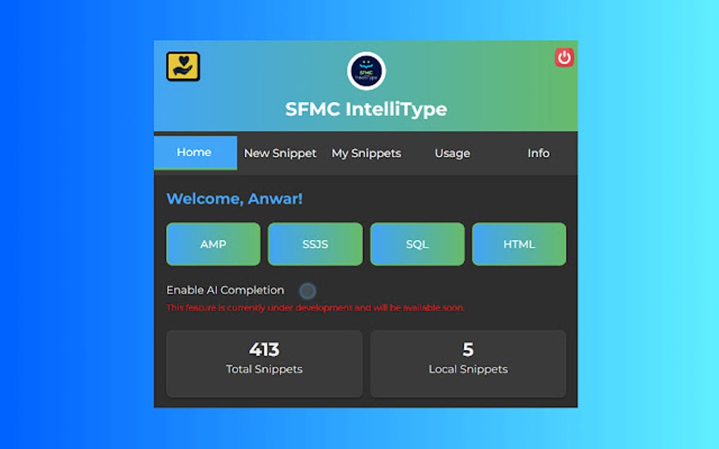 SFMC IntelliType Google Chrome 용 - 확장 프로그램 다운로드