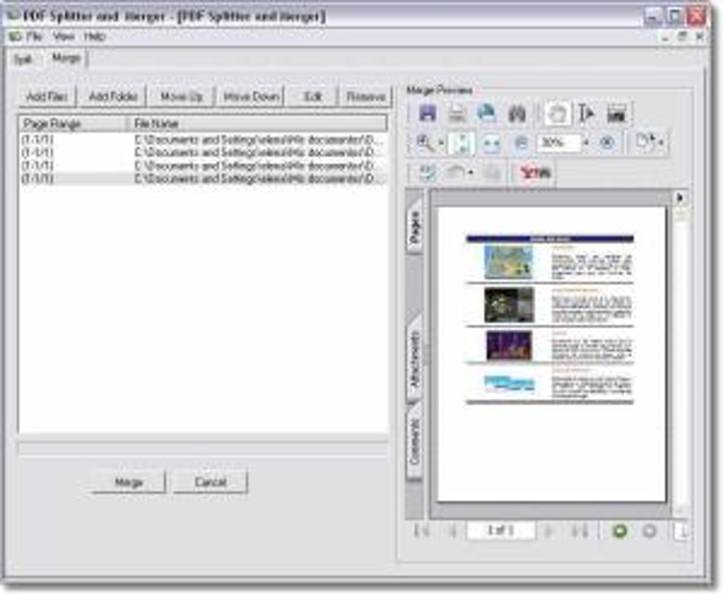 PDF Splitter and Merger - Download