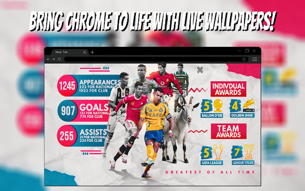 Cristiano Ronaldo Infographic Live Wallpaper para Google Chrome ...