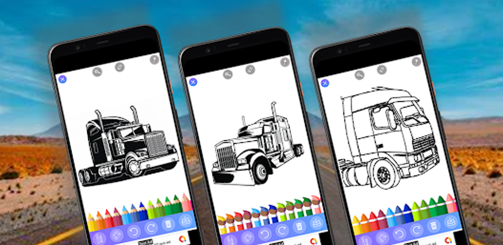 Truck Glitter Coloring Pages para Android - Descargar