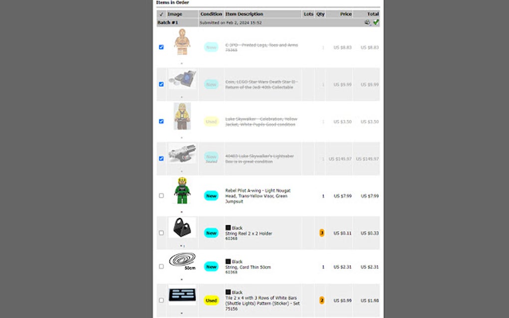 Unofficial Bricklink Booster Pack สำหรับ Google Chrome - ส่วนขยาย ดาวน์โหลด