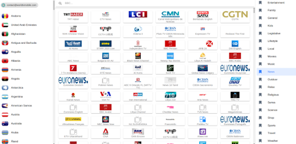 World Tv Mobile for Android - Download