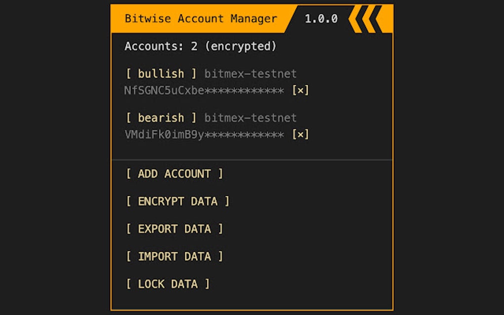Bitwise Account Manager for Google Chrome - Extension Download