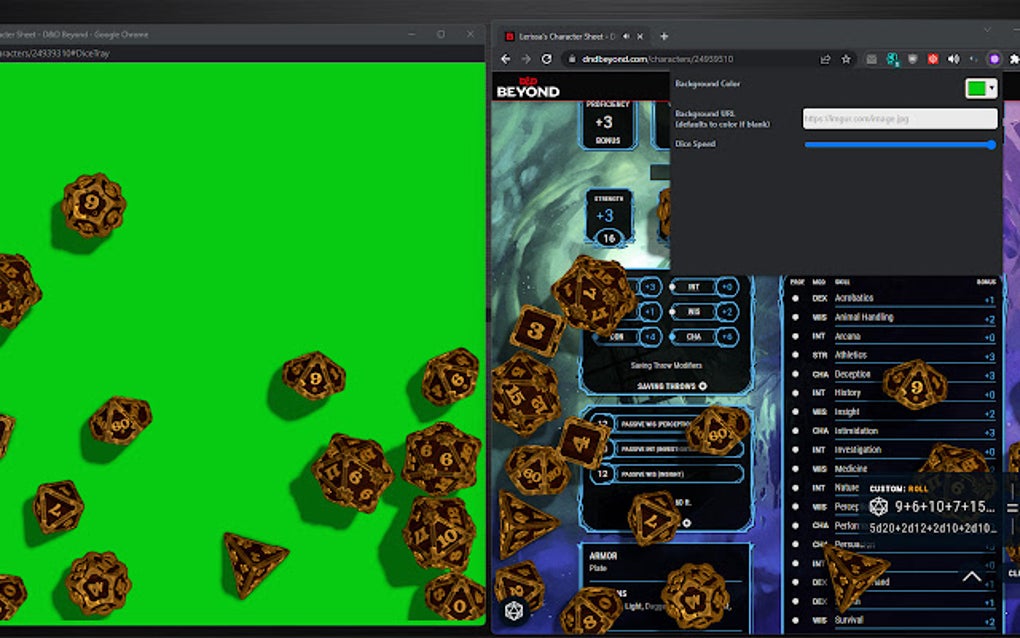Beyond Dice Tray for Google Chrome - Extension Download