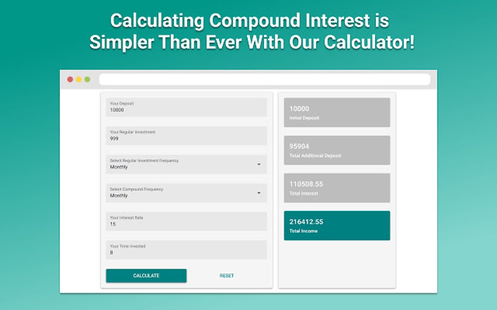 Compound Interest Calculator for Google Chrome - Extension Download
