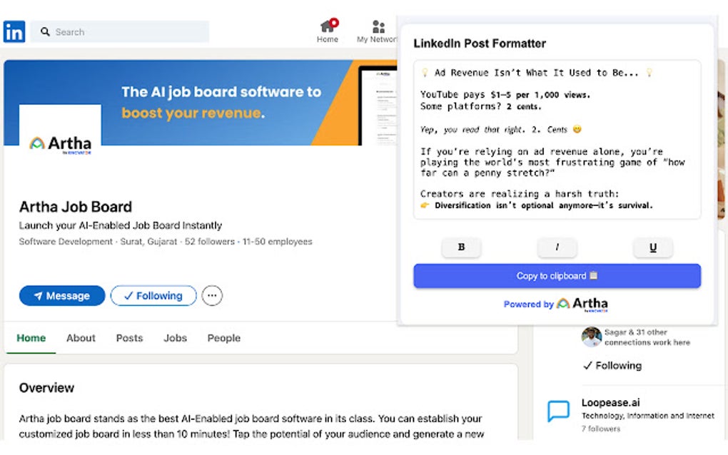 LinkedIn Post Formatter for Google Chrome - Extension Download