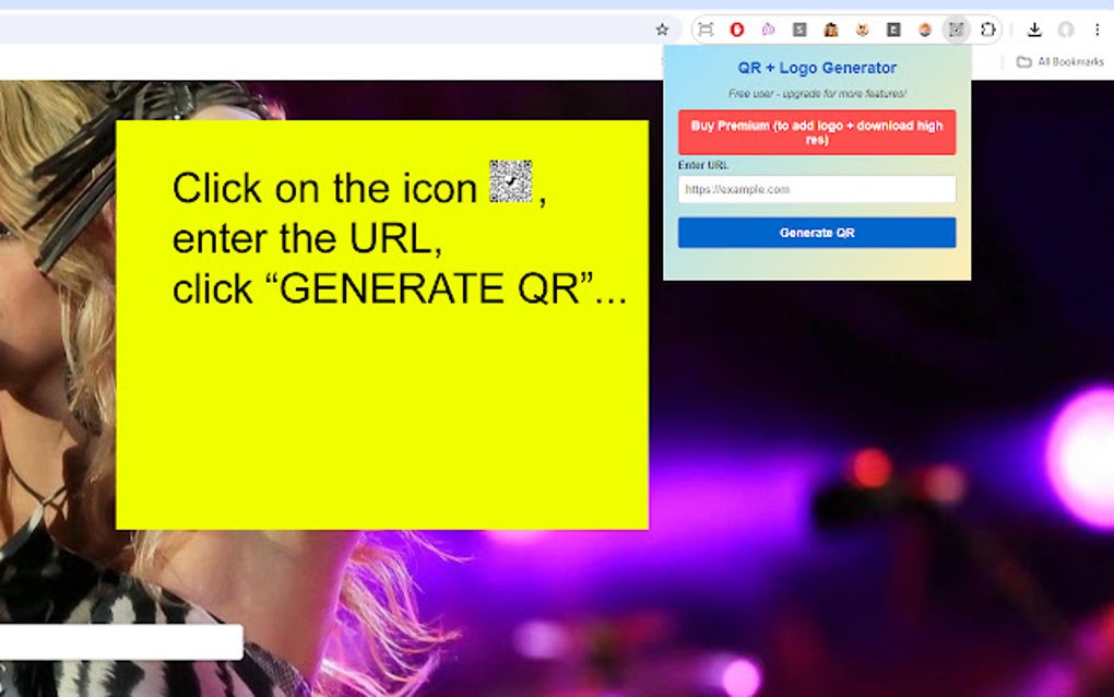 QR + Logo Generator Google Chrome 용 - 확장 프로그램 다운로드
