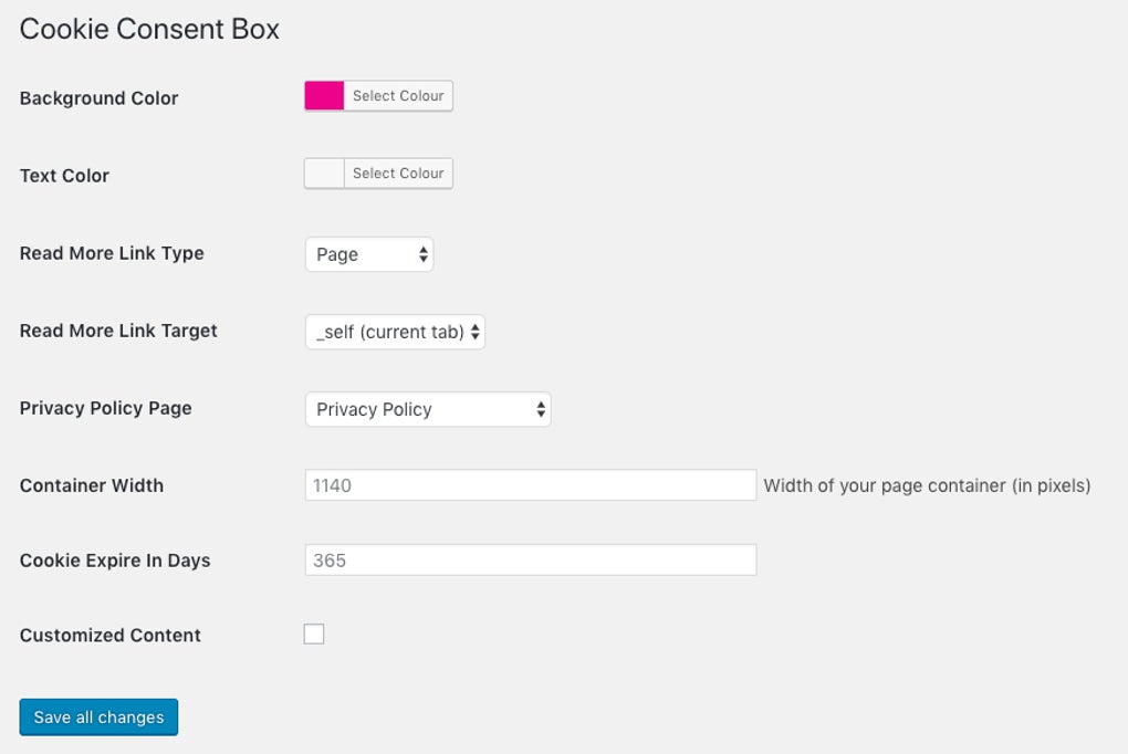 GDPR Cookie Consent Notice Box para WordPress - Descargar
