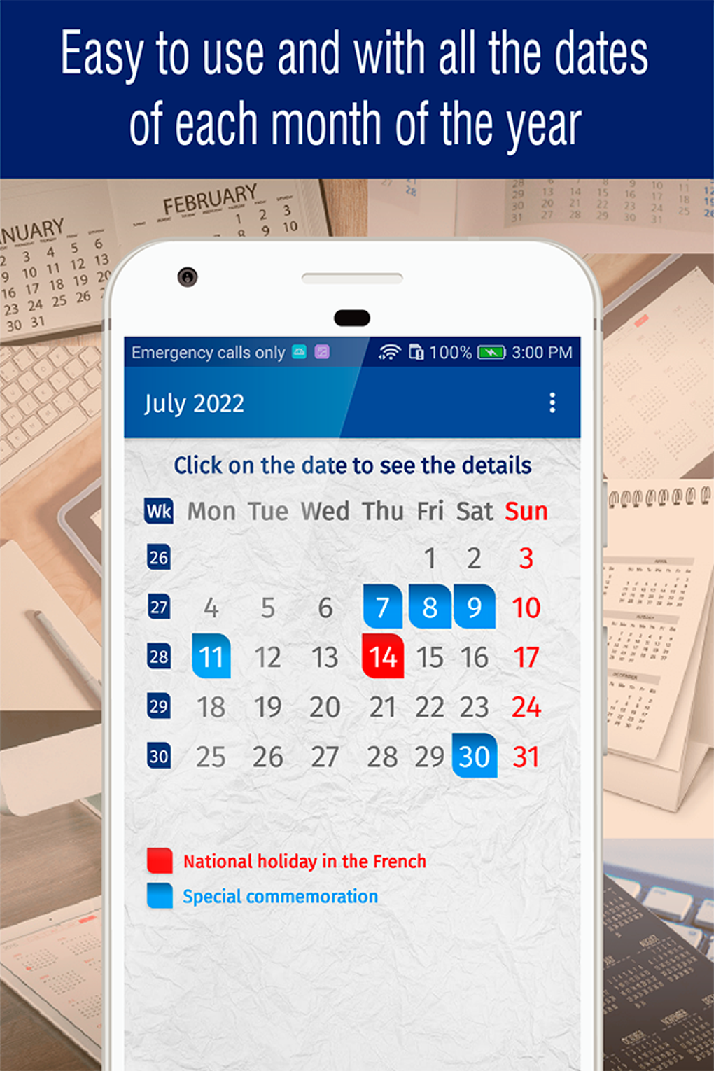 france calendar 2022 for Android - Download
