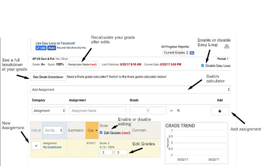 School Loop Easy Loop para Google Chrome - Extensión Descargar