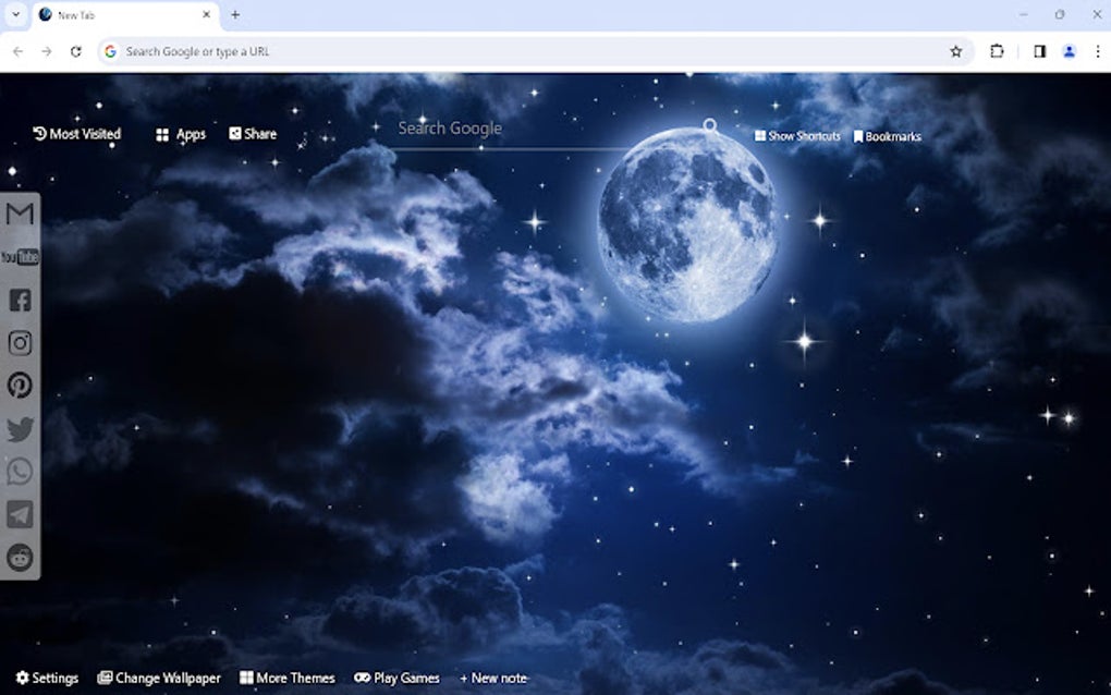 Moon Wallpaper para Google Chrome - Extensão Download