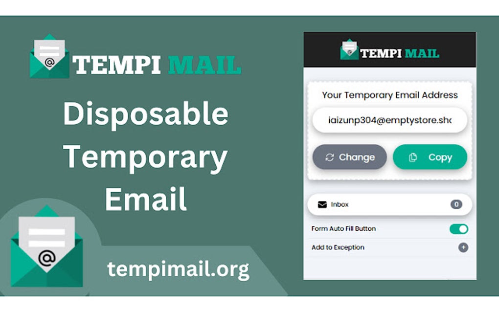 Temp Mail - Disposable Temporary Email para Google Chrome - Extensión Descargar
