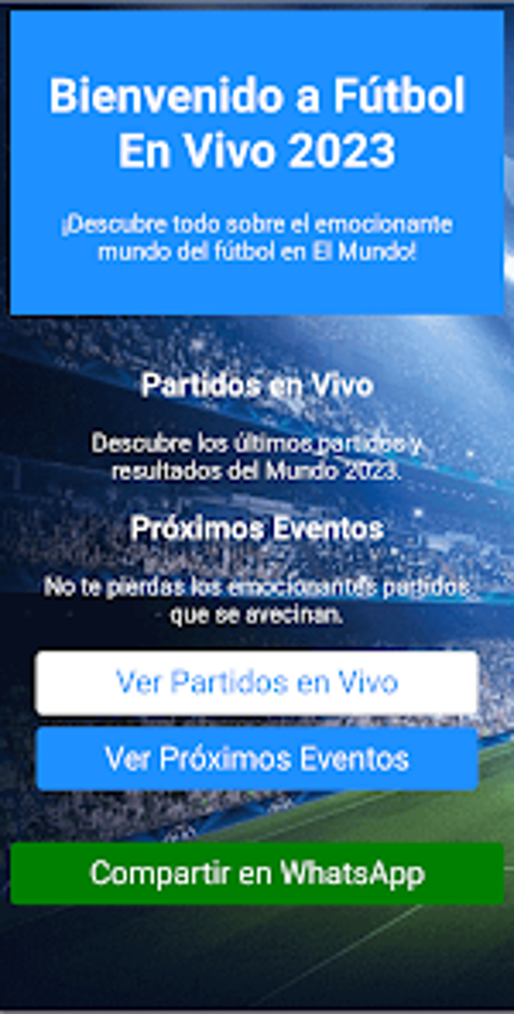 FUTBOL EN VIVO para Android - Descargar