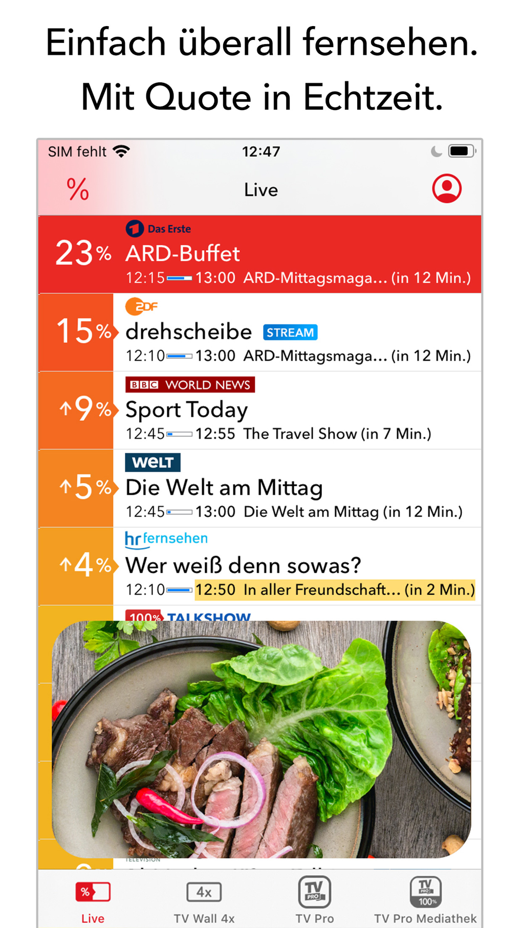 Live TV Fernsehen IP TV para iPhone - Descargar