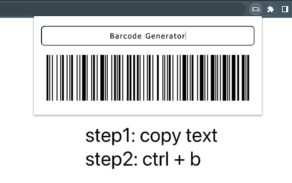 Barcode Generator Google Chrome için - Eklenti İndir