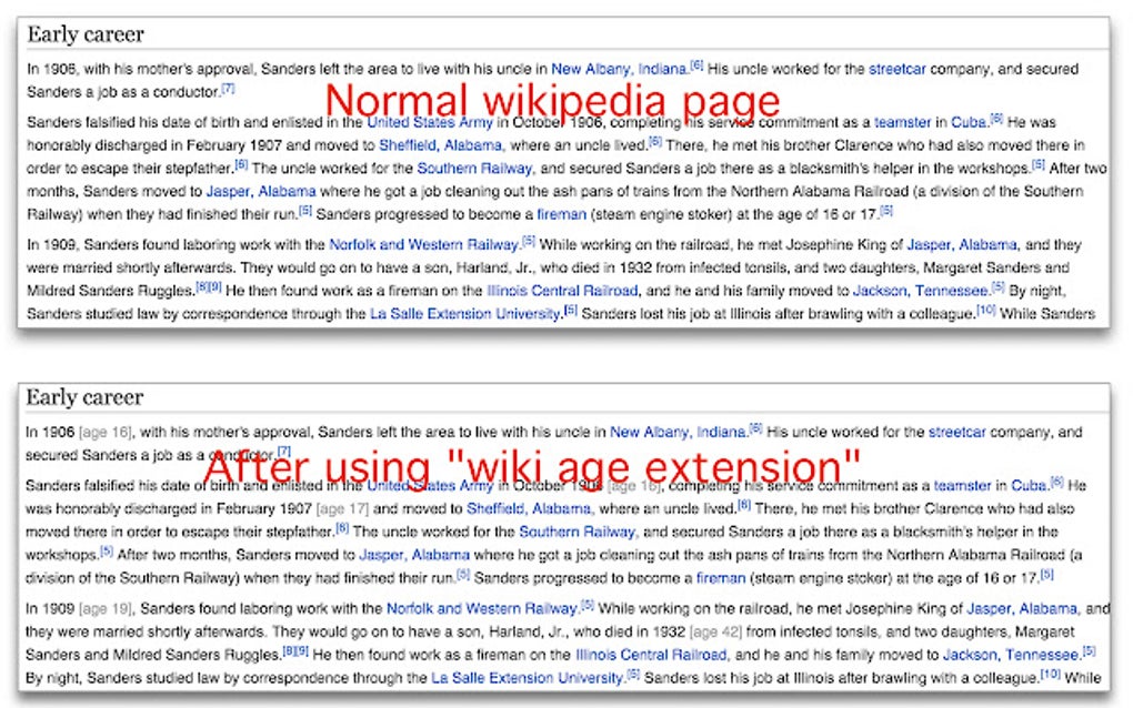Wiki Age Extension for Google Chrome - Extension Download