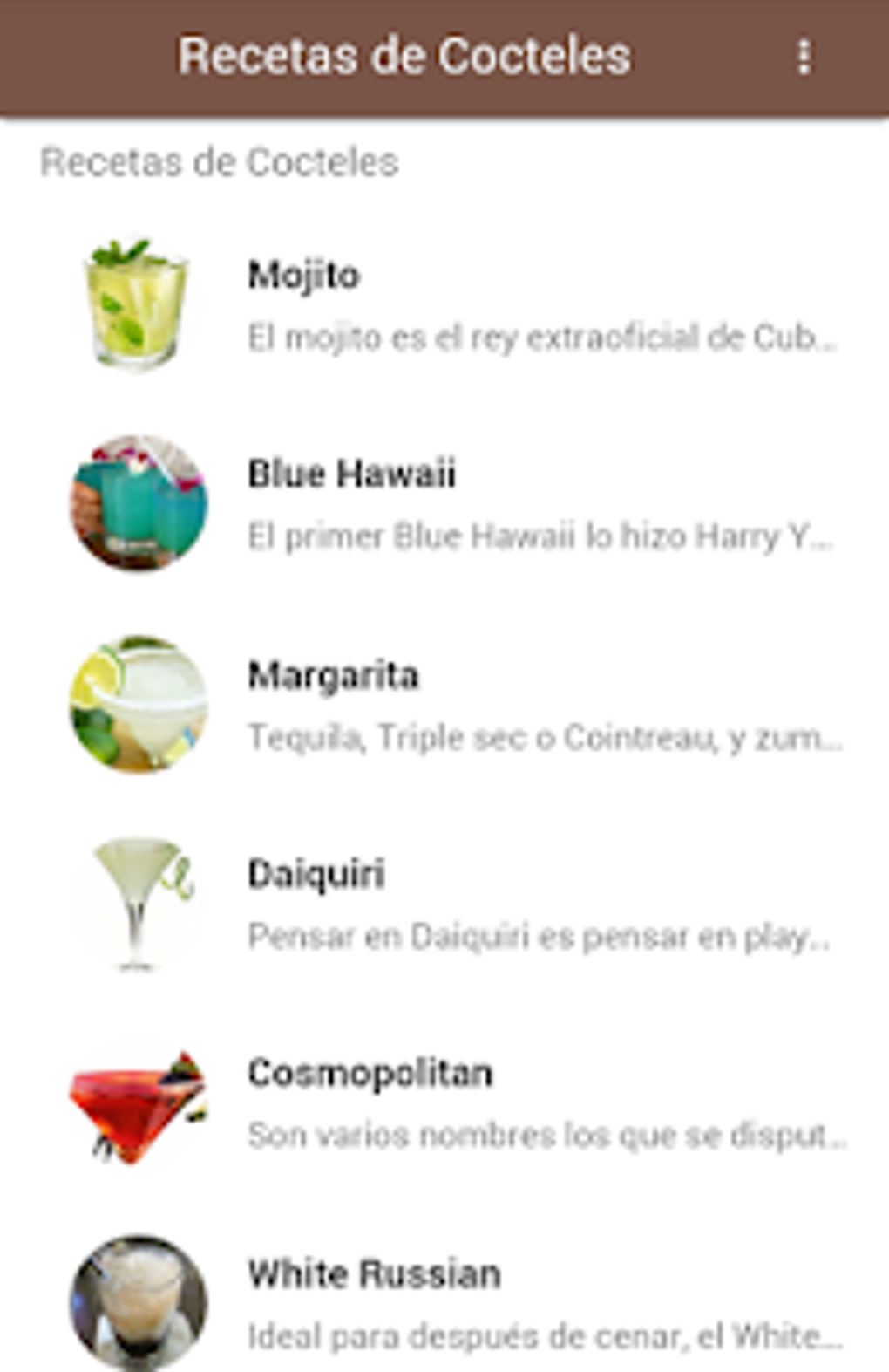 Android 용 Recetas De Cocteles - 다운로드