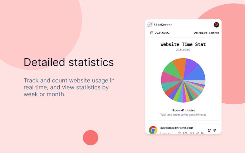 SiteKeeper: Webtime Tracker and Limiter cho Google Chrome - Tiện ích mở rộng Tải về