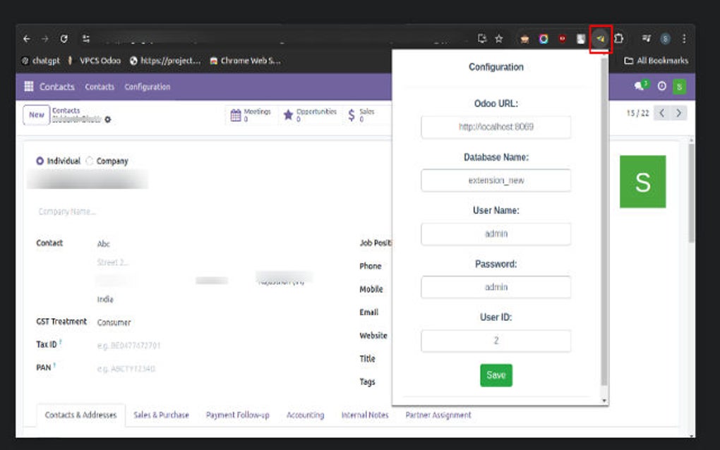 Odoo Custom Field Builder สำหรับ Google Chrome - ส่วนขยาย ดาวน์โหลด