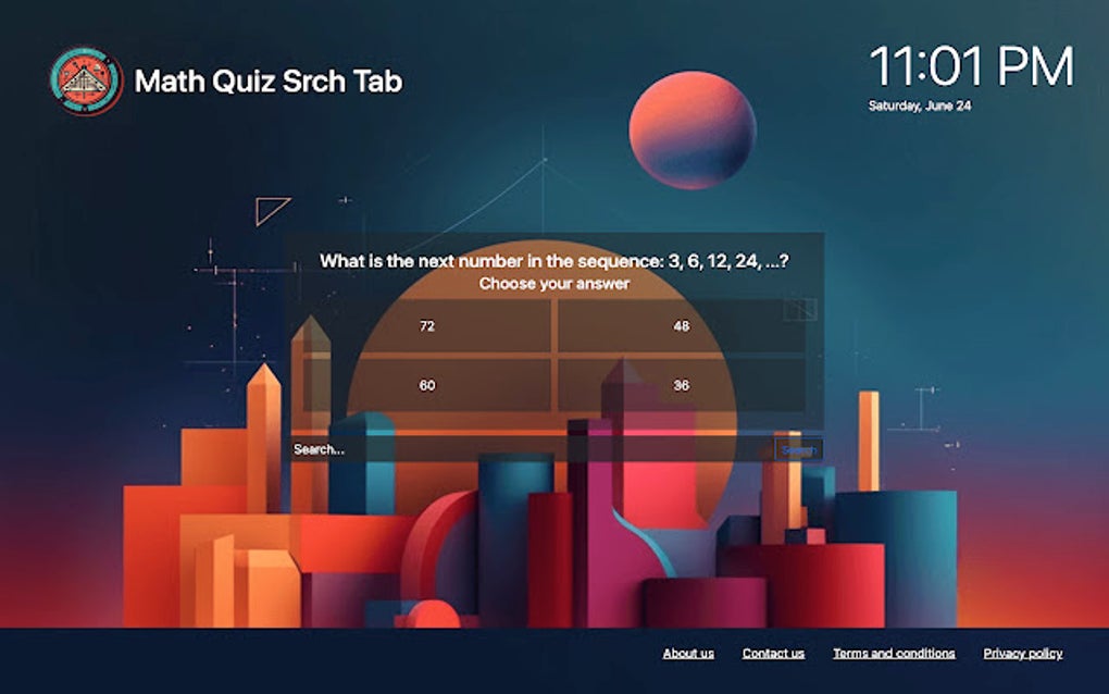 Math Quiz Srch Tab for Google Chrome - Extension Download Math Quiz Srch Tab for Google Chrome - Extension Download