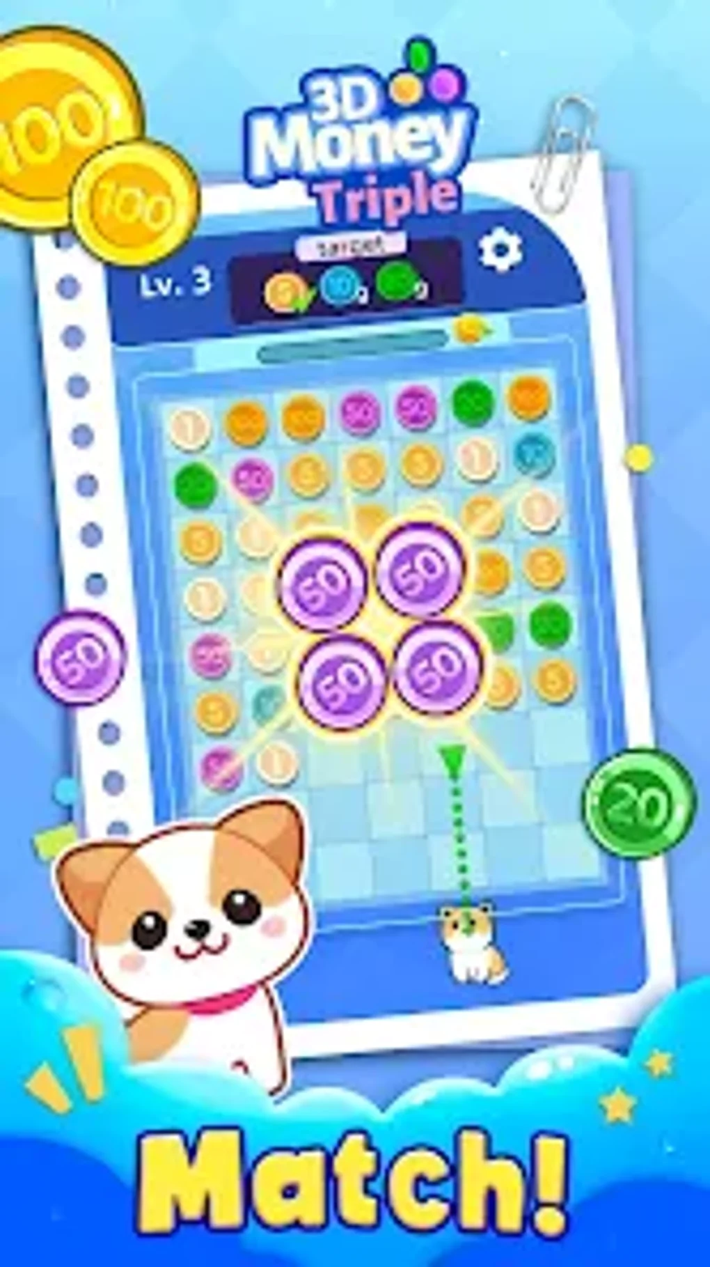 Money Triple 3D - Coin Sort pour Android - Télécharger