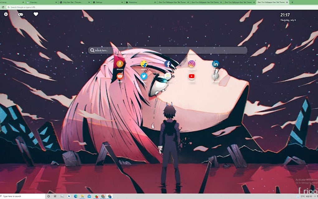 Zero Two Wallpaper New tab Theme for Google Chrome - Extension Download