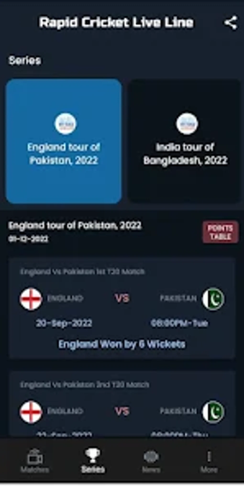 Rapid Cricket Live Line for Android - Download