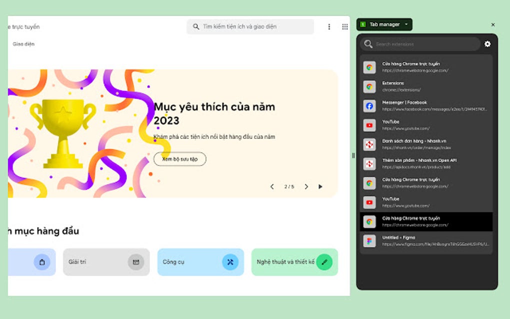 Tab Manager for Google Chrome - Extension Download