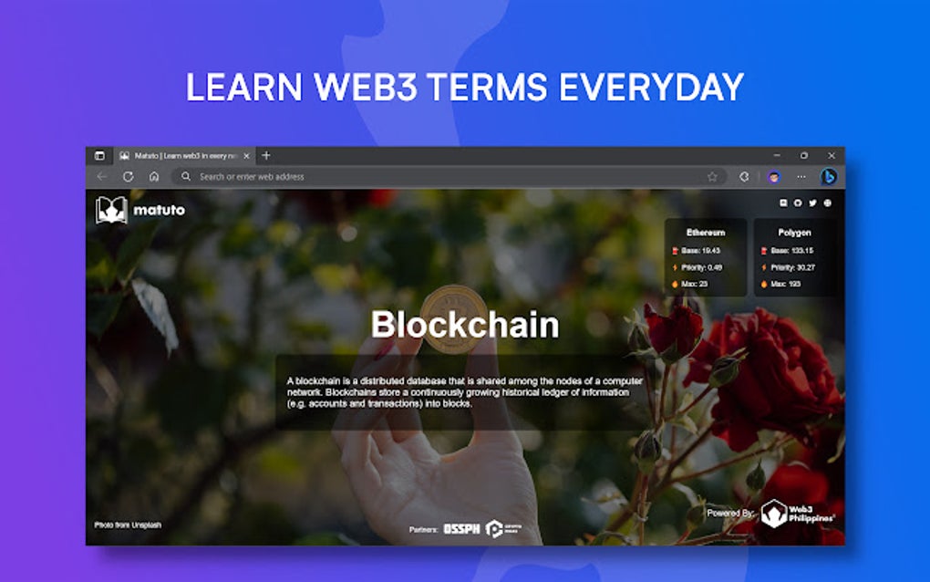 Matuto | Learn web3 in every new tab para Google Chrome - Extensión Descargar