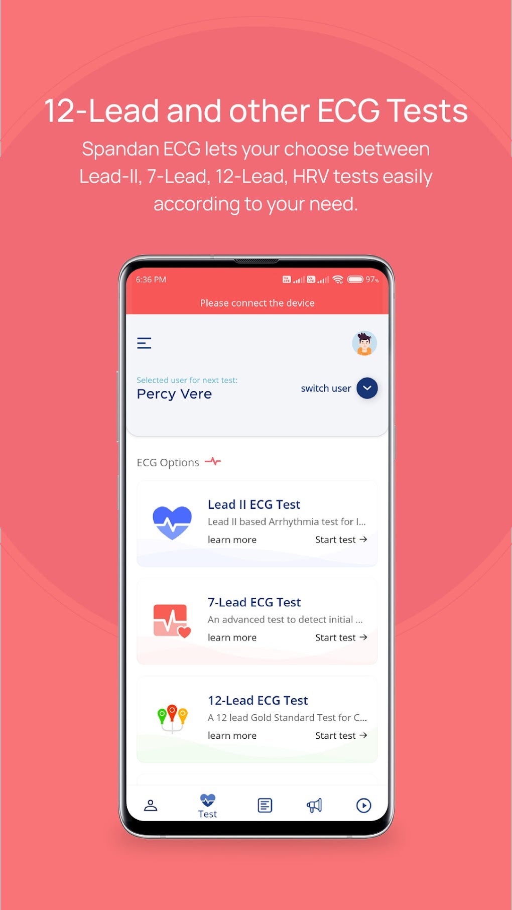 Spandan ECG - Take ECGEKG on your smartphone para Android - Descargar