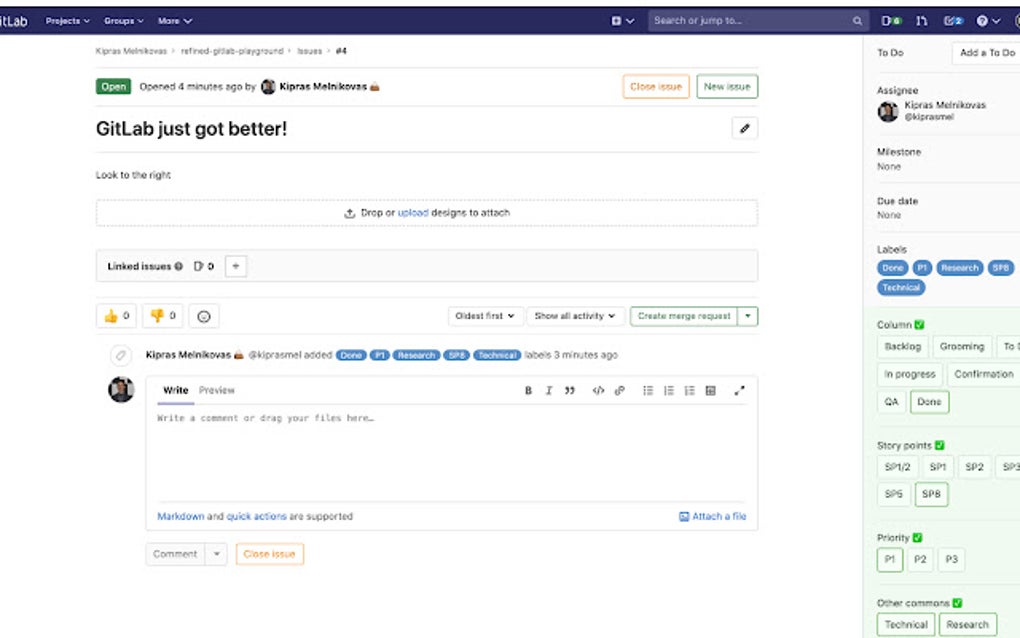 Refined GitLab para Google Chrome - Extensión Descargar