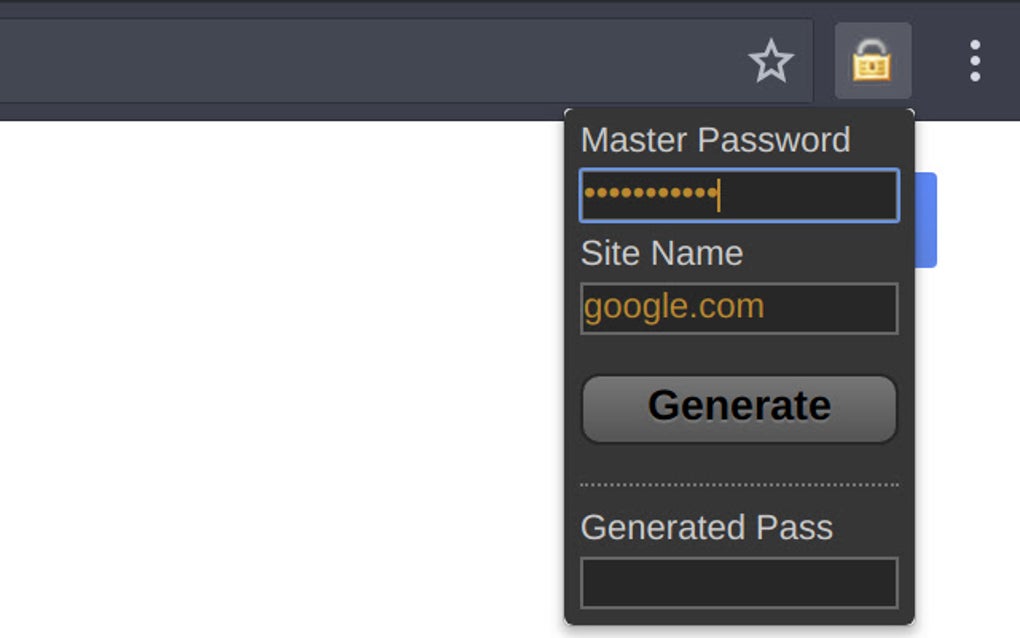 Password Generator para Google Chrome - Extensión Descargar