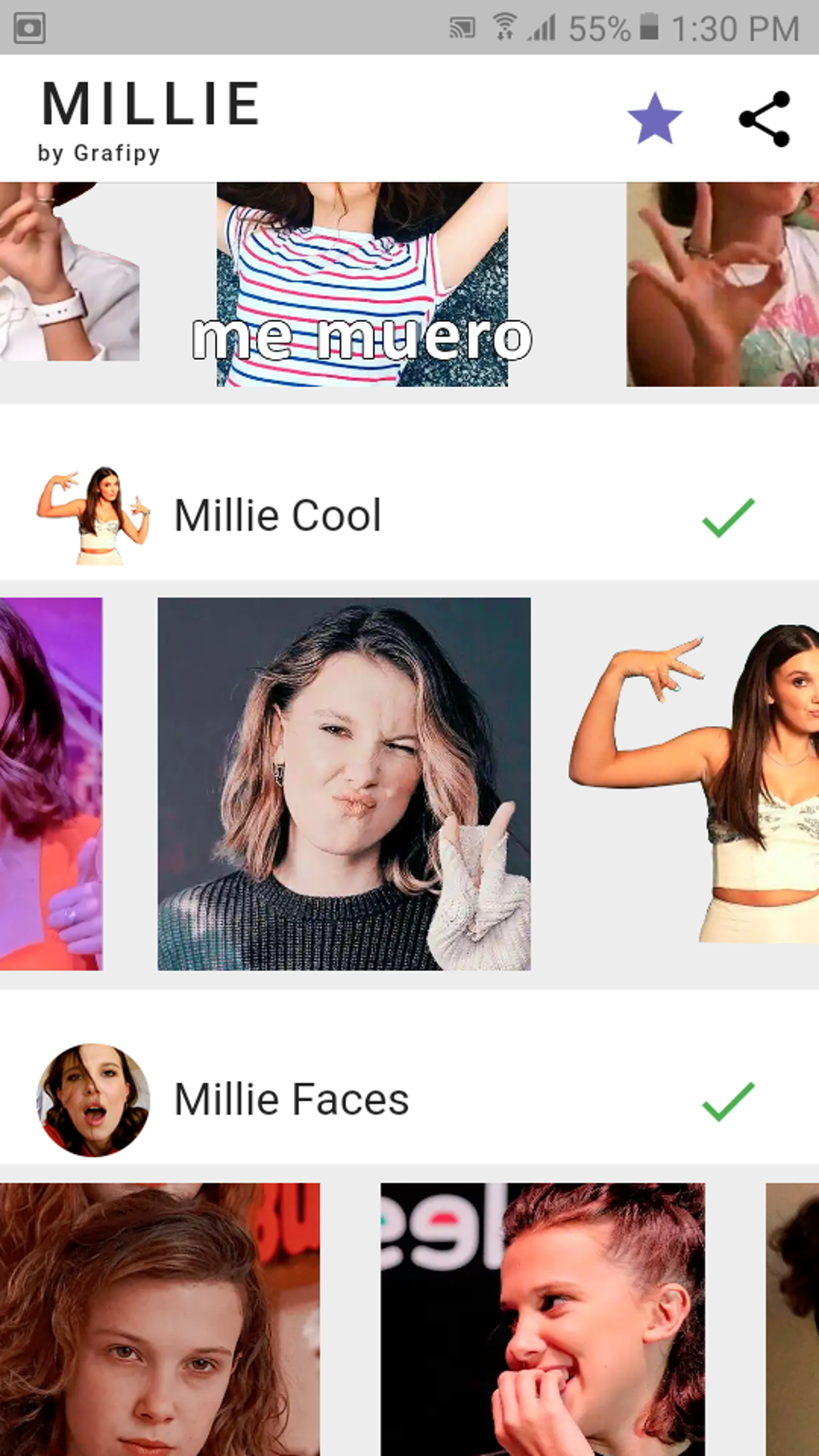 Stickers de Millie Bobby Brown para Android - Descargar