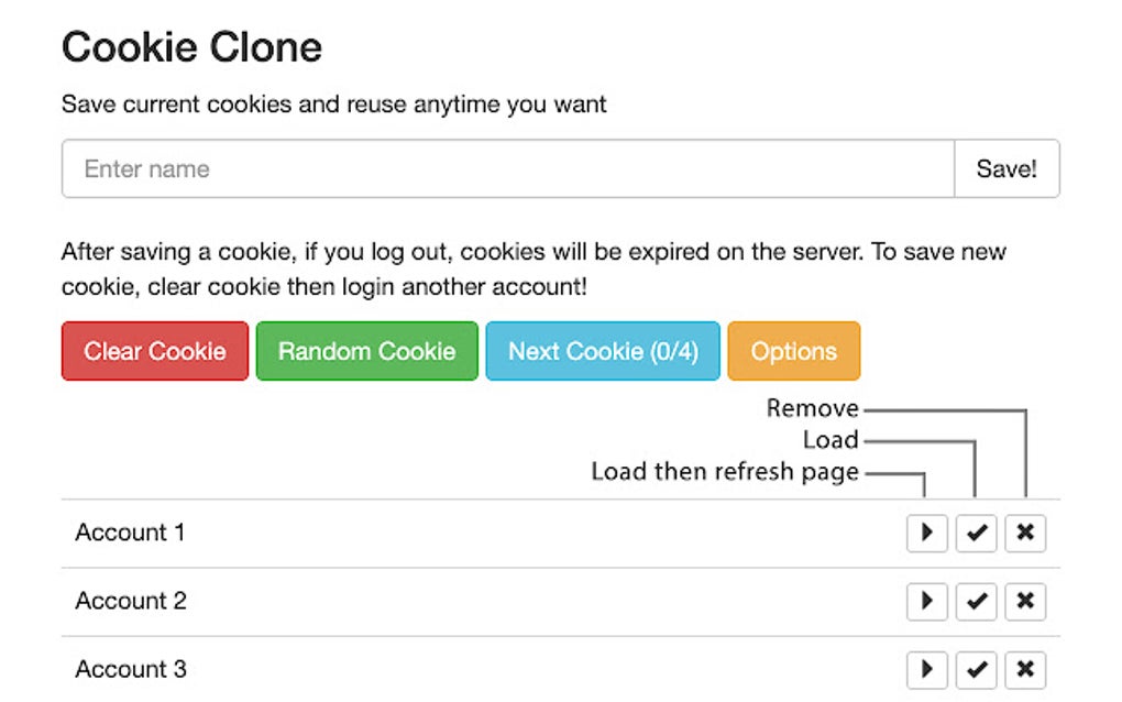 Cookie Clone para Google Chrome - Extensión Descargar