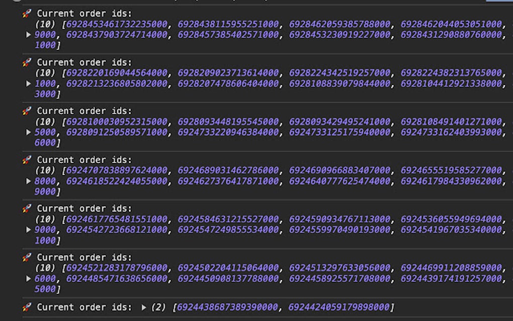 get order ids สำหรับ Google Chrome - ส่วนขยาย ดาวน์โหลด