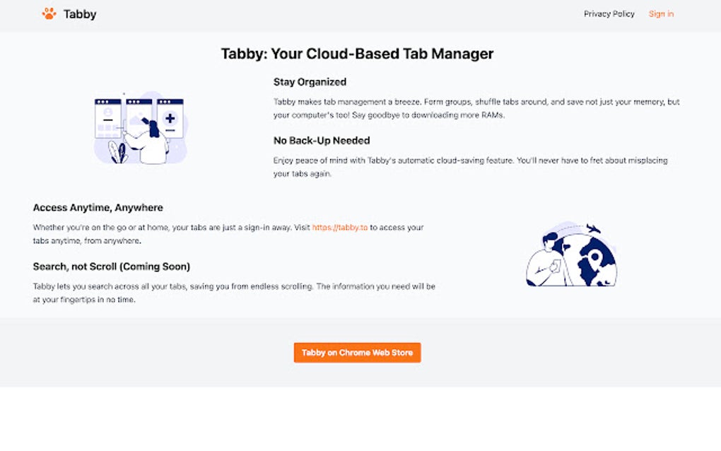 Tabby para Google Chrome - Extensión Descargar