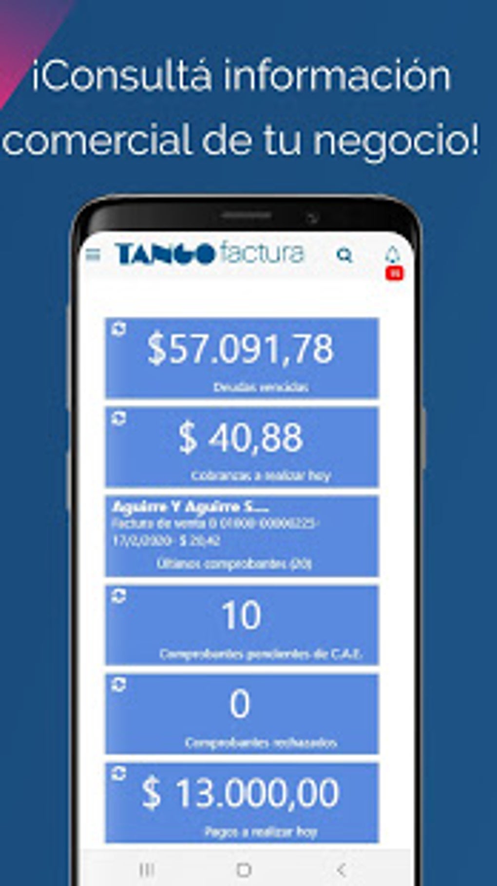 Tango factura para Android - Descargar