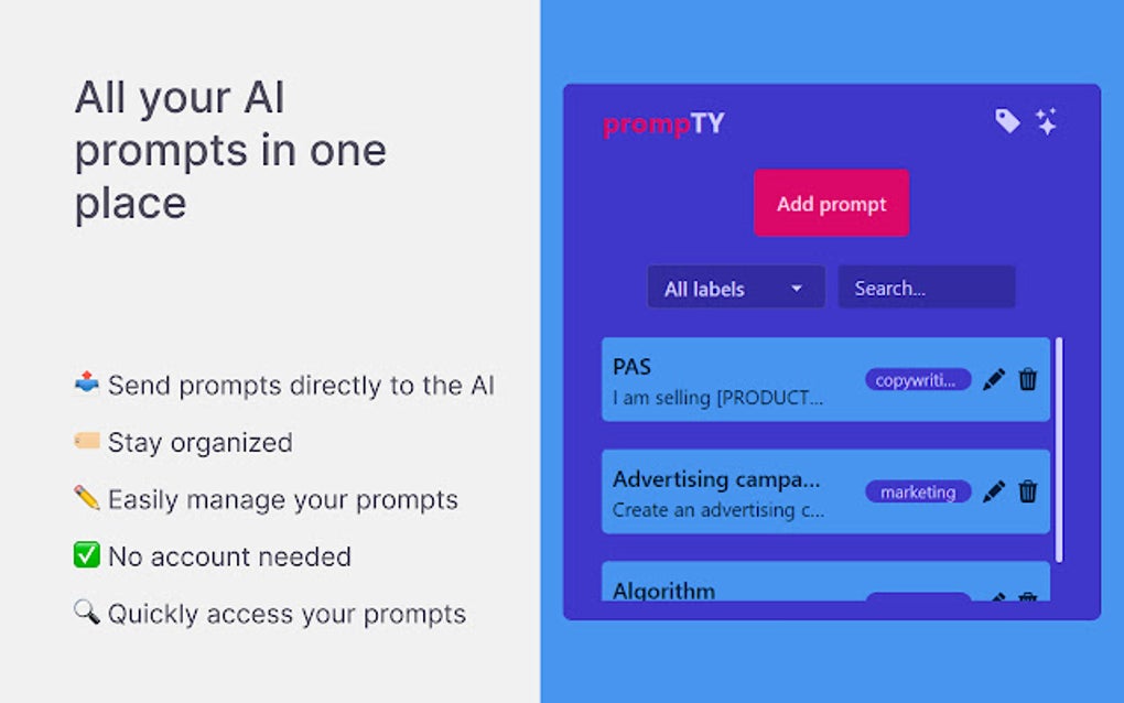 prompTY for Google Chrome - Extension Download