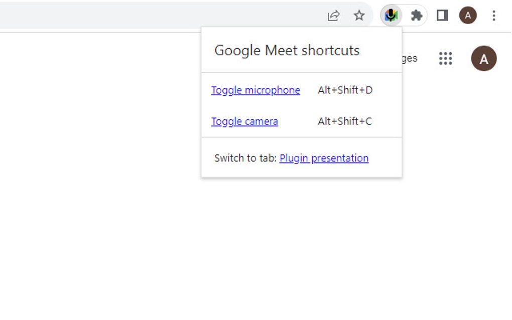 Google Meet Microphone Toggle para Google Chrome - Extensión Descargar