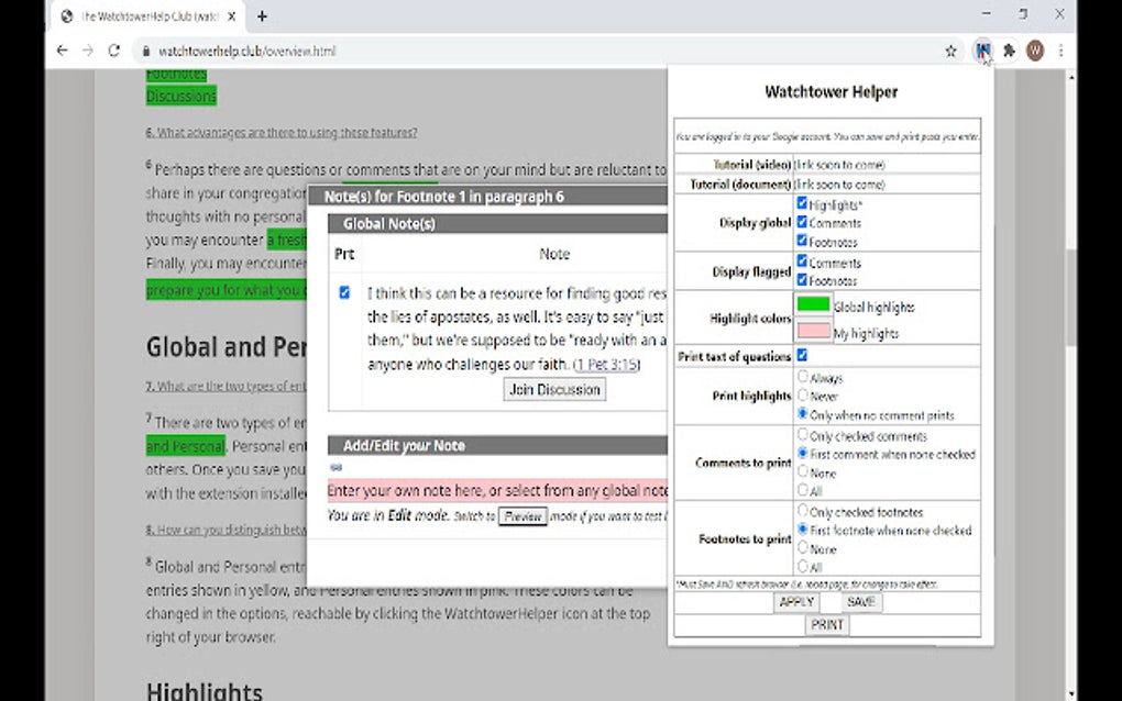 WatchtowerHelper for Google Chrome - Extension Download