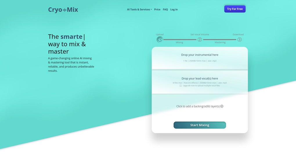 Cryo-Mix for AI Music generator & editor: review, features & use cases