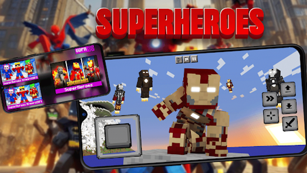 Superheroes Addon Minecraft PE per Android - Download