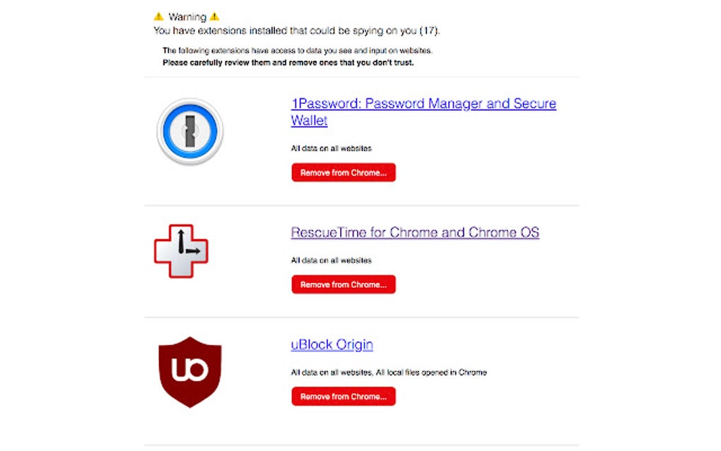 Augeas: Clean browser from spying extensions for Google Chrome ...